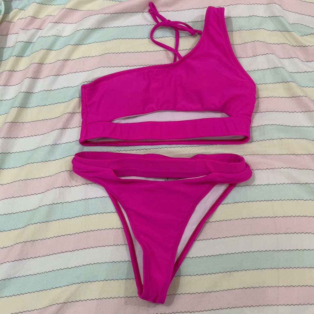 Shein Hot pink cut out bikini, Women's Fashion, Swimwear, Bikinis ...