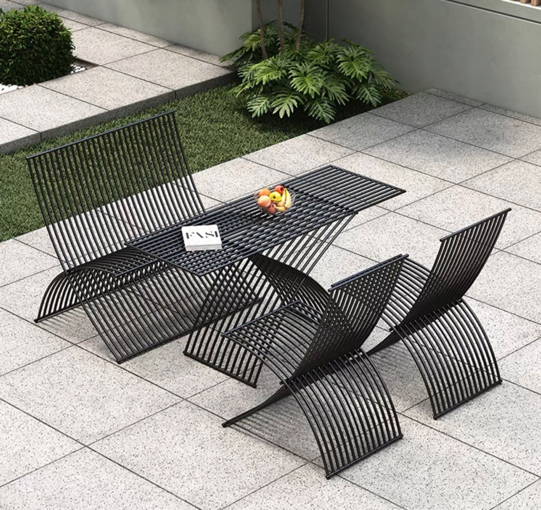 SILA Modern Outdoor Table and Chair Set, Furniture & Home Living ...
