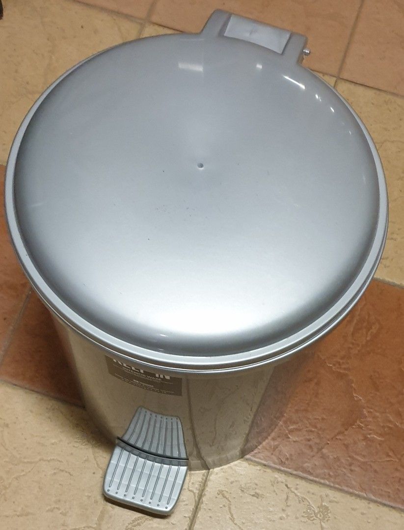 Silver bin with black inner bin, Furniture & Home Living, Cleaning ...