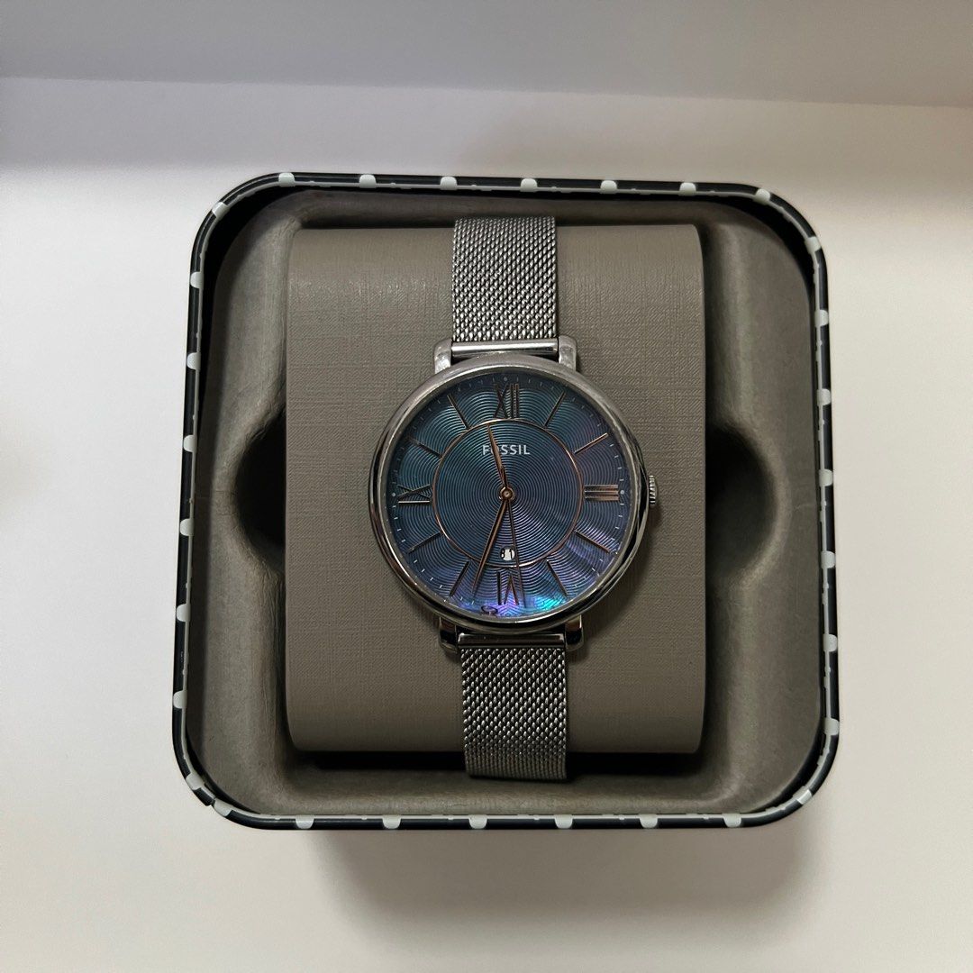 Silver Fossil Watch, Luxury, Watches on Carousell