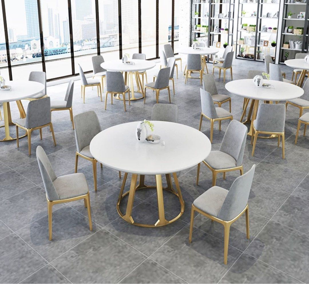 SOFE Rustic Solid Wood Round Dining Table, Furniture & Home Living ...