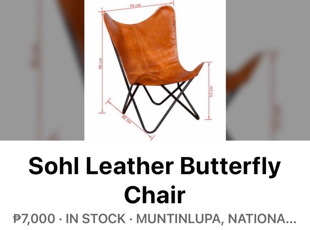 SOHL Leather Butterfly Chair on Carousell