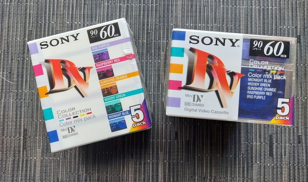 Sony mini DV color mix pack (60 min), 攝影器材, 攝錄機 - Carousell