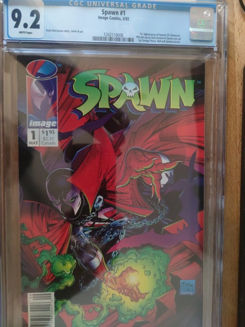 Spawn #1 cgc 9.2, Hobbies & Toys, Books & Magazines, Comics & Manga on Carousell