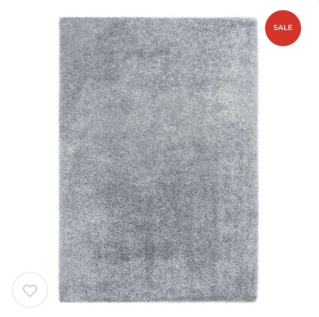 Spotlight KOO Home Masan Curly Shaggy Rug Silver 160 x 230 cm ...