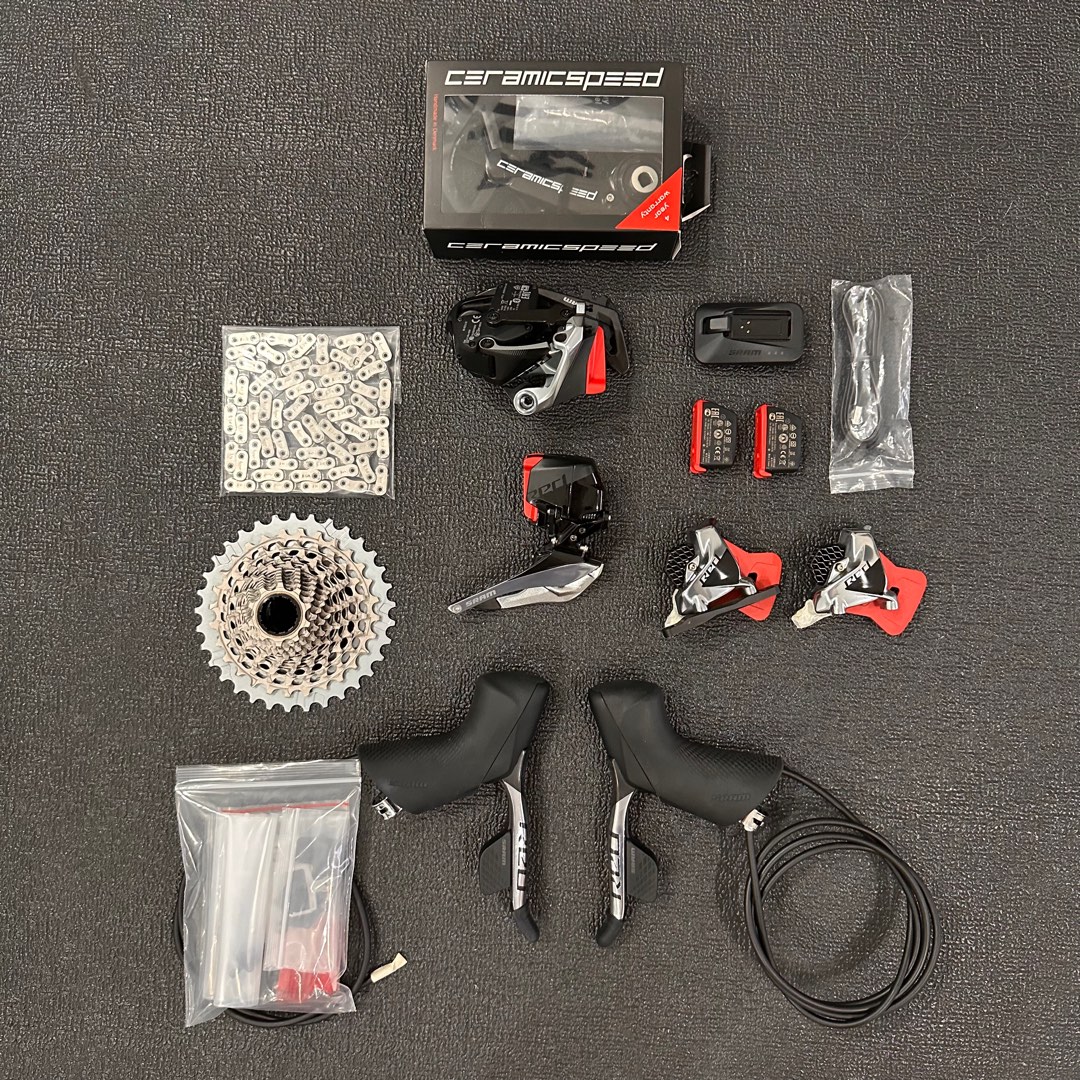 Sram RED AXS HRD Disc 12-Speed with upgrades, Sports Equipment ...