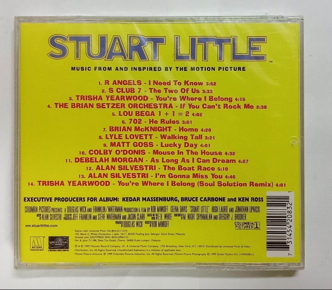 Stuart Little Music Motion Picture CD Brand New Sealed, Hobbies & Toys, Music & Media, CDs ...