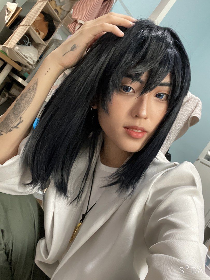 Suzume souta dark blue wig, Hobbies & Toys, Memorabilia & Collectibles ...