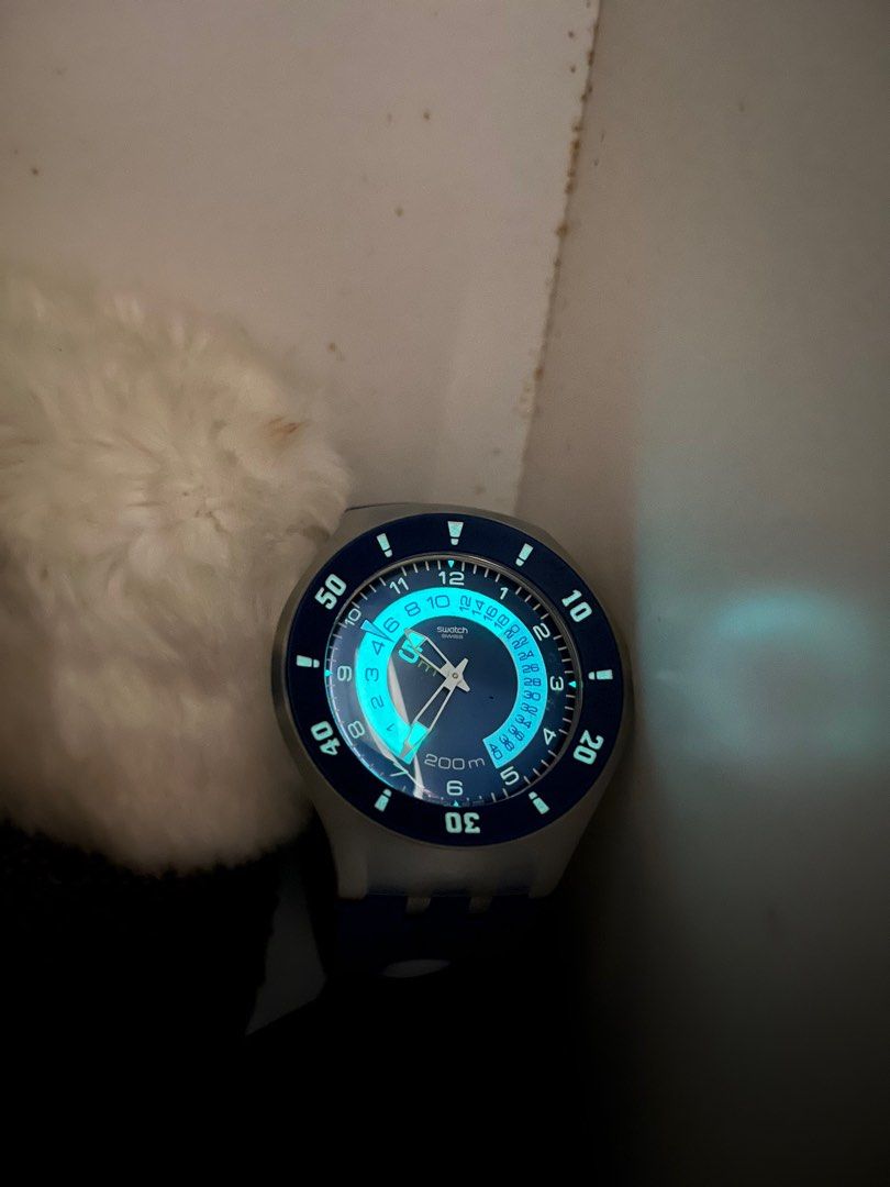 Swatch diver Superluminova 200m, Men's Fashion, Watches & Accessories ...