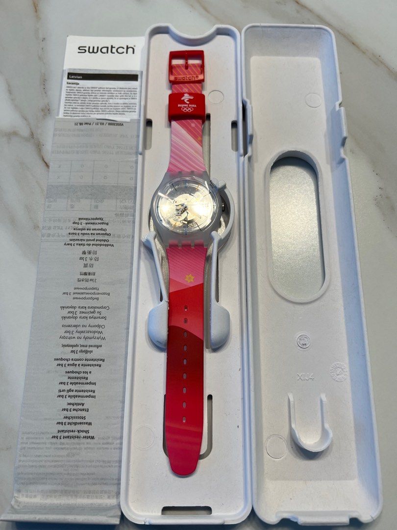 Swatch limited edition Beijing 2022 Olympics, Women's Fashion, Watches ...