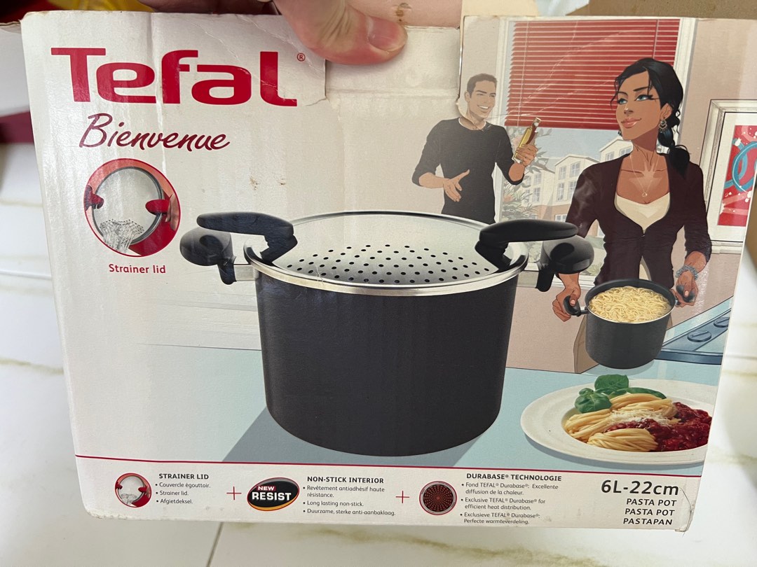 Tefal Non-stick pot with strainer lid, Furniture & Home Living ...