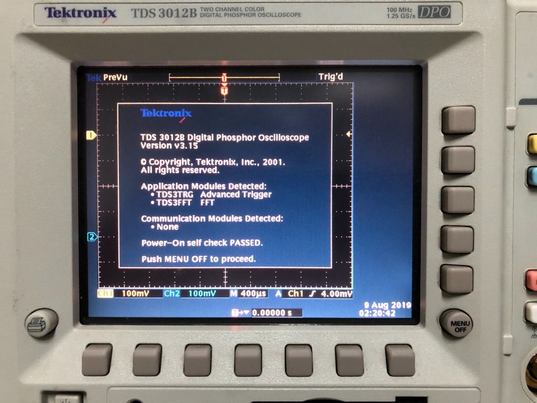Tektronix TDS3014B 100MHz Four Channel or TDS3012B 100MHz Two Channel ...