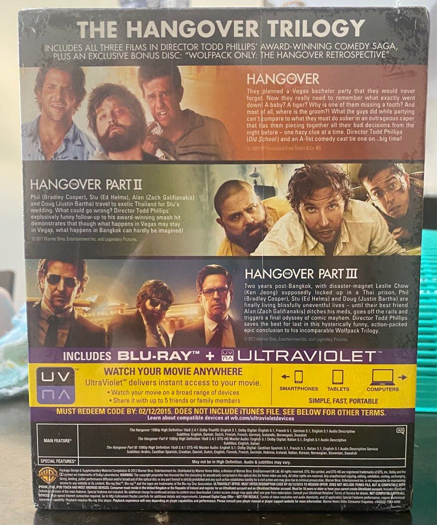 The Hangover Trilogy Blu Ray, Hobbies & Toys, Music & Media, CDs & DVDs ...