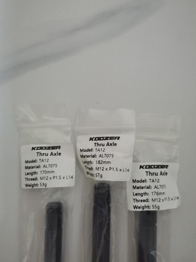 Thru axle lever, koozer brand, for MTB rear wheel, boost and non boost ...