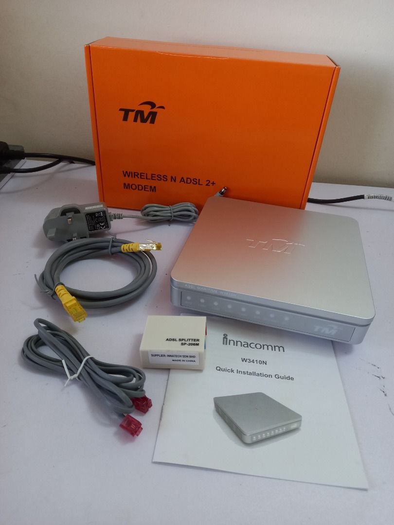 TM Wireless N ADSL 2+ Modem, Computers & Tech, Parts & Accessories, Networking on Carousell