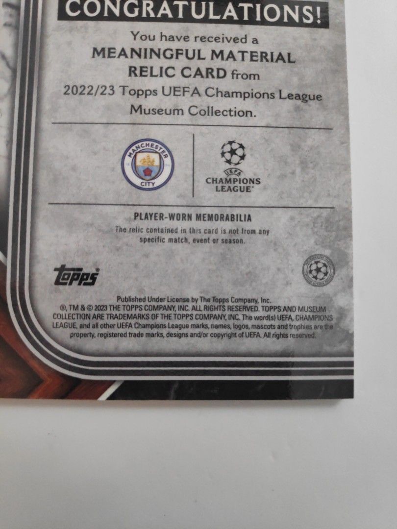 Topps Museum Soccer Cards Erling Haaland Player Worn Relic Patch ULTRA ...