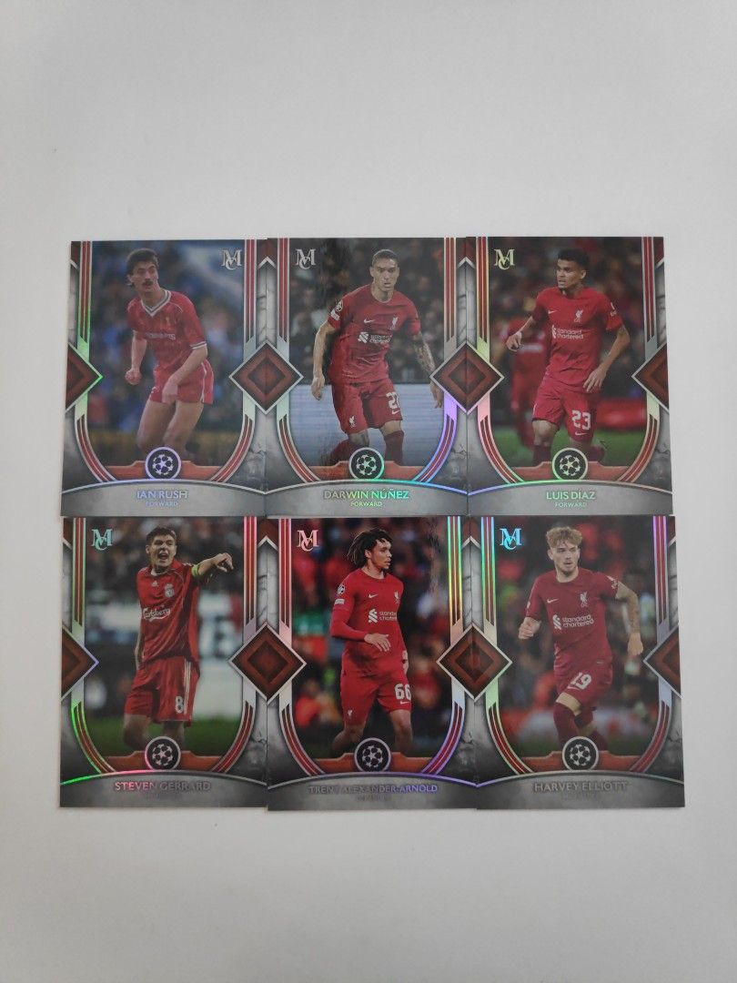 Topps Museum Soccer Cards Liverpool Set Gerrard Diaz Nunez Rush Elliot ...