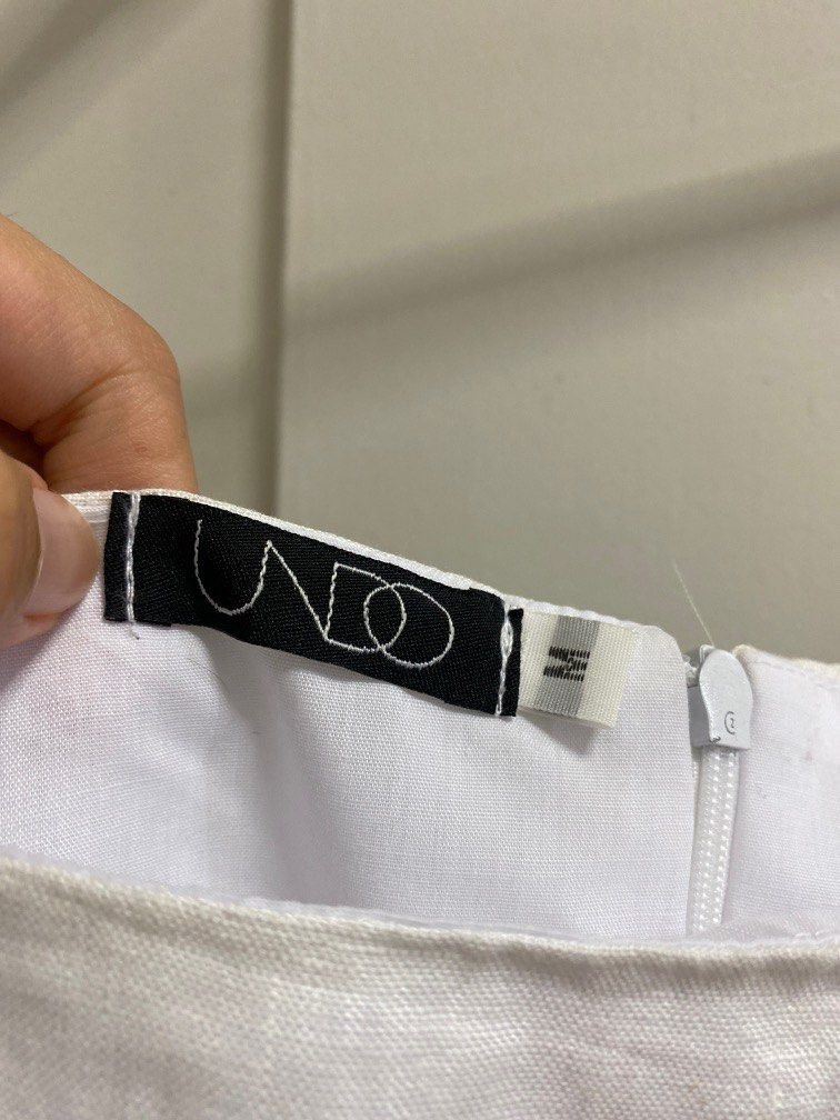 Undo Studio White Linen Shift midi dress on Carousell