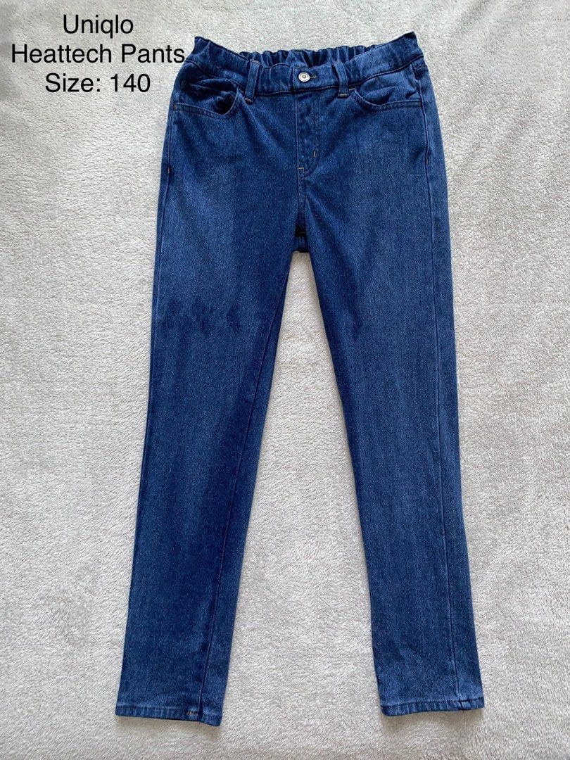 Uniqlo Kids (10-12yo) Heattech Denim Pants on Carousell