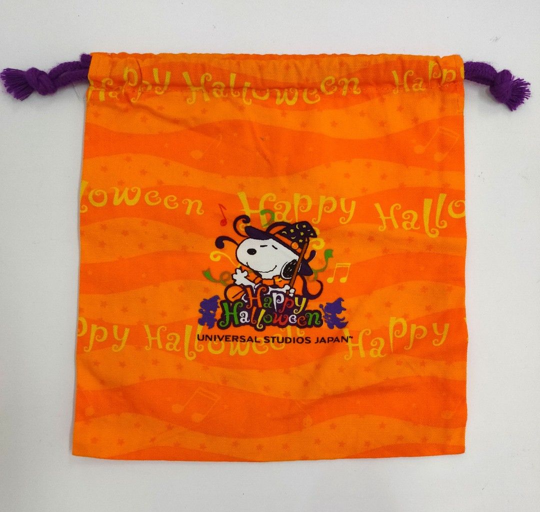 Universal Studios Japan Snoopy Happy Halloween Drawstring Pouch Bag ...