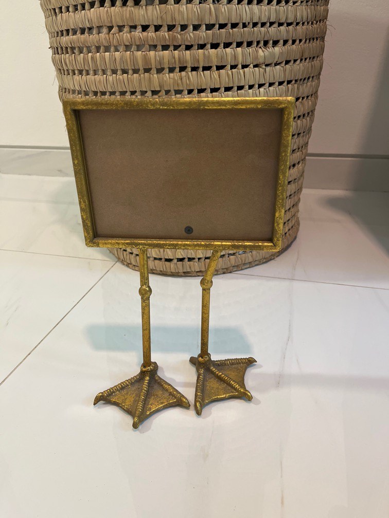 Vintage Duck Feet Standing Photo Frame in Gold, Furniture & Home Living ...