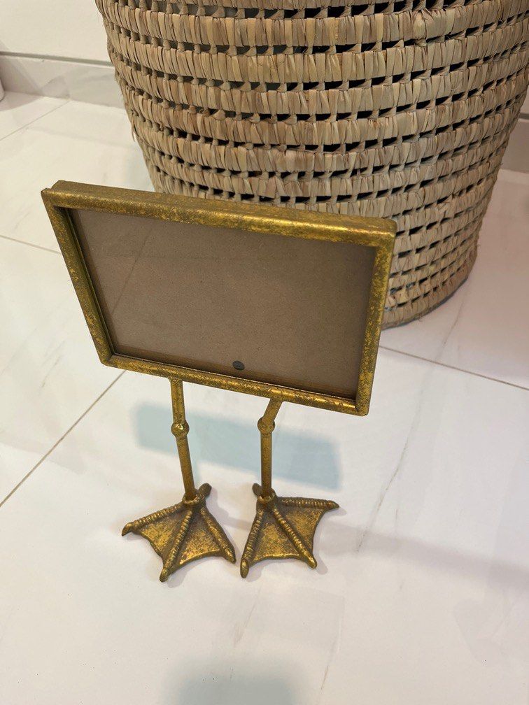 Vintage Duck Feet Standing Photo Frame in Gold, Furniture & Home Living ...