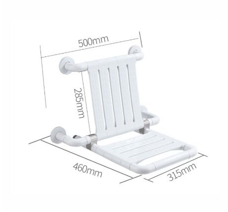 Wall Mounted Shower Seat With Backrest | Fold Up Shower Seat ...