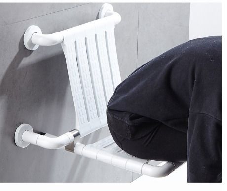 Wall Mounted Shower Seat With Backrest | Fold Up Shower Seat ...