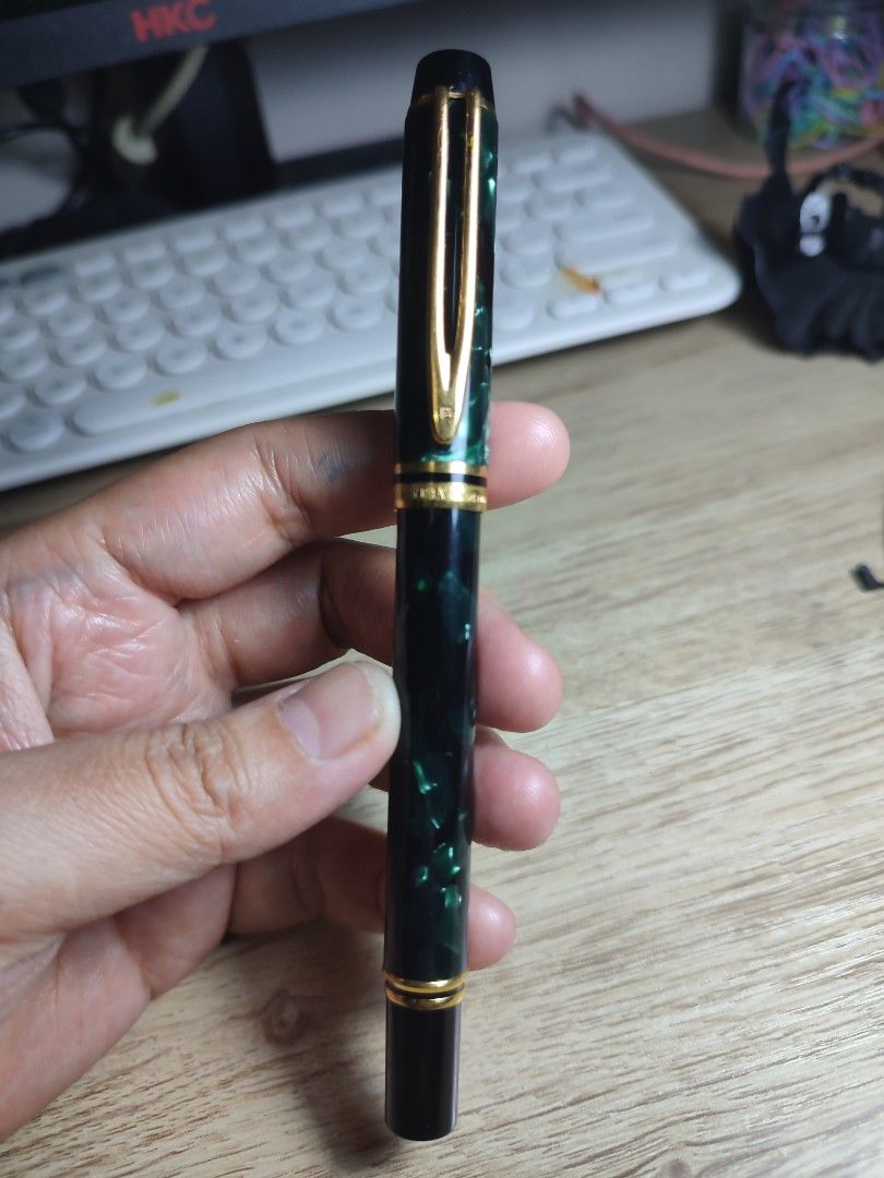 Waterman Laureat Green Marble Rollerball pen on Carousell