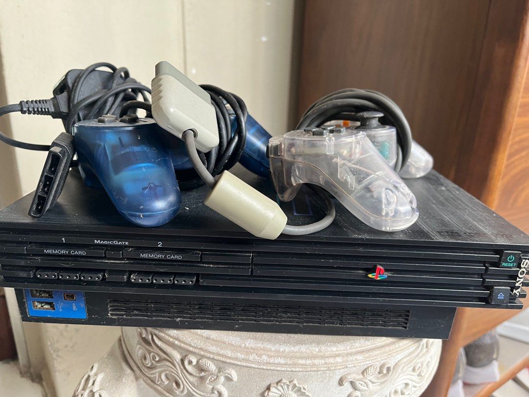 Well-Used PS2 with controllers, Video Gaming, Video Game Consoles ...