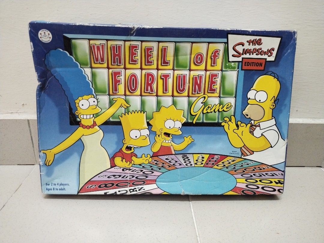 Wheel Of Fortune Game The Simpsons Edition Pressman 2004 Gameboard ...