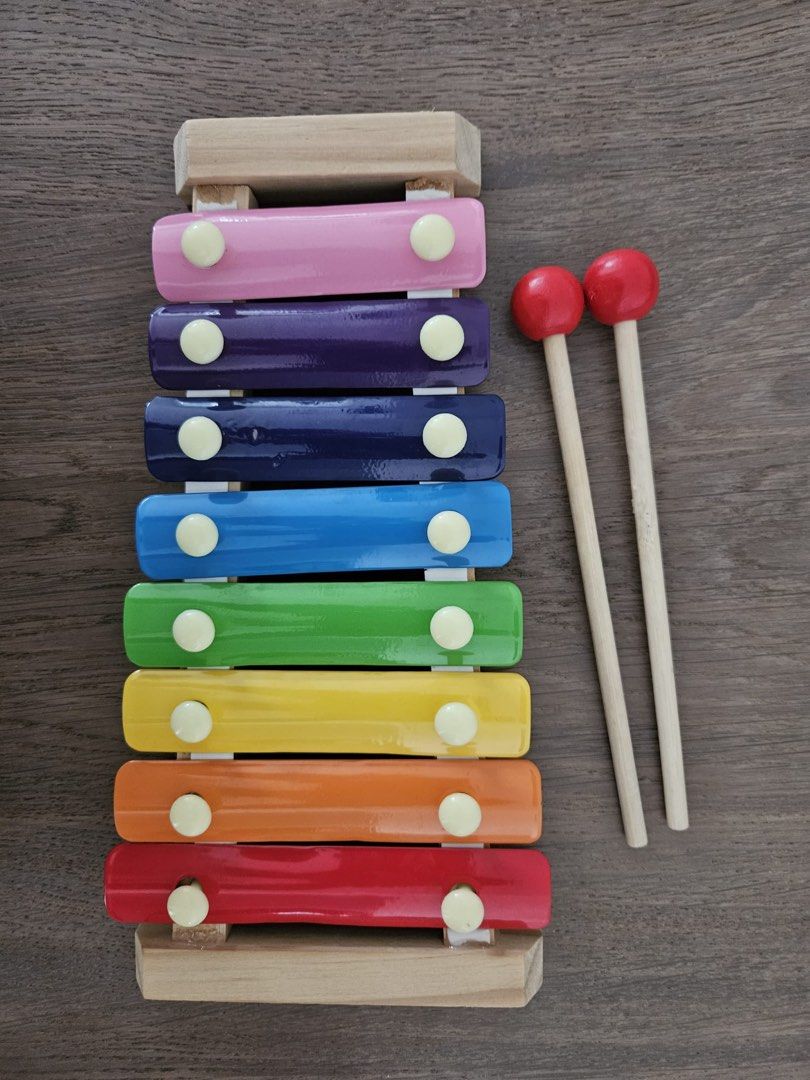 Wooden Rainbow Xylophone Toy, Babies & Kids, Infant Playtime on Carousell