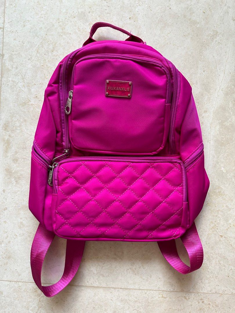 XiuXianXiLie Purple Backpack Korean Brand, Women's Fashion, Bags ...