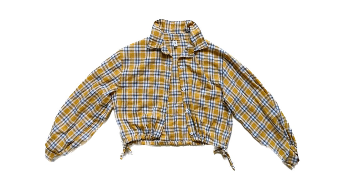 Yellow Checkered Jacket, Women's Fashion, Coats, Jackets and Outerwear ...