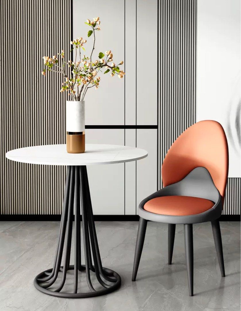 ZOLA Modern Leather Dining Chair, Furniture & Home Living, Furniture ...