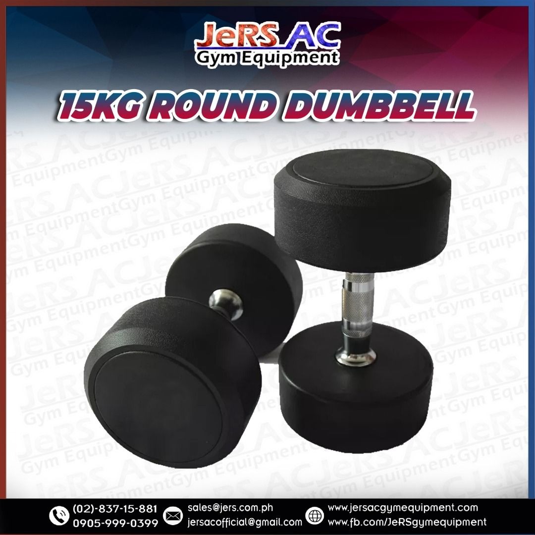 15kg Round Dumbbell | Heavy-Duty Strength Training Gear! on Carousell