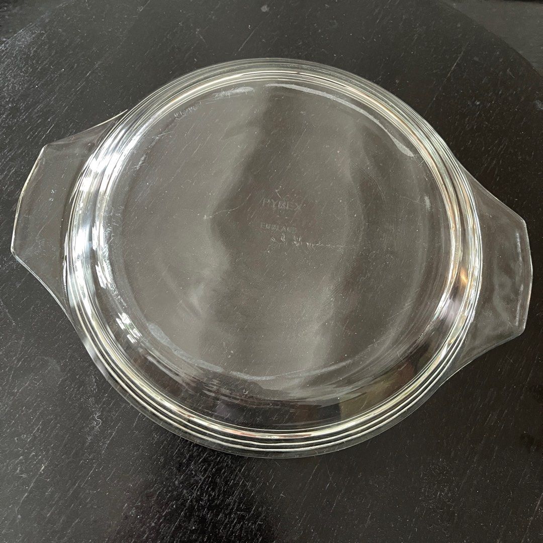 RESERVED - 1 Vintage Pyrex England JAJ glass lids cover, Furniture ...