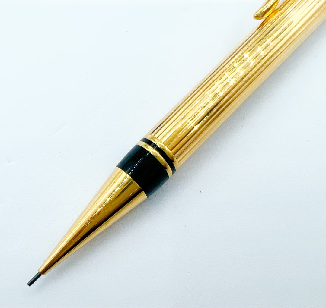 23k gold plated parker duofold UK made mechanical pencil 0.9mm twist ...