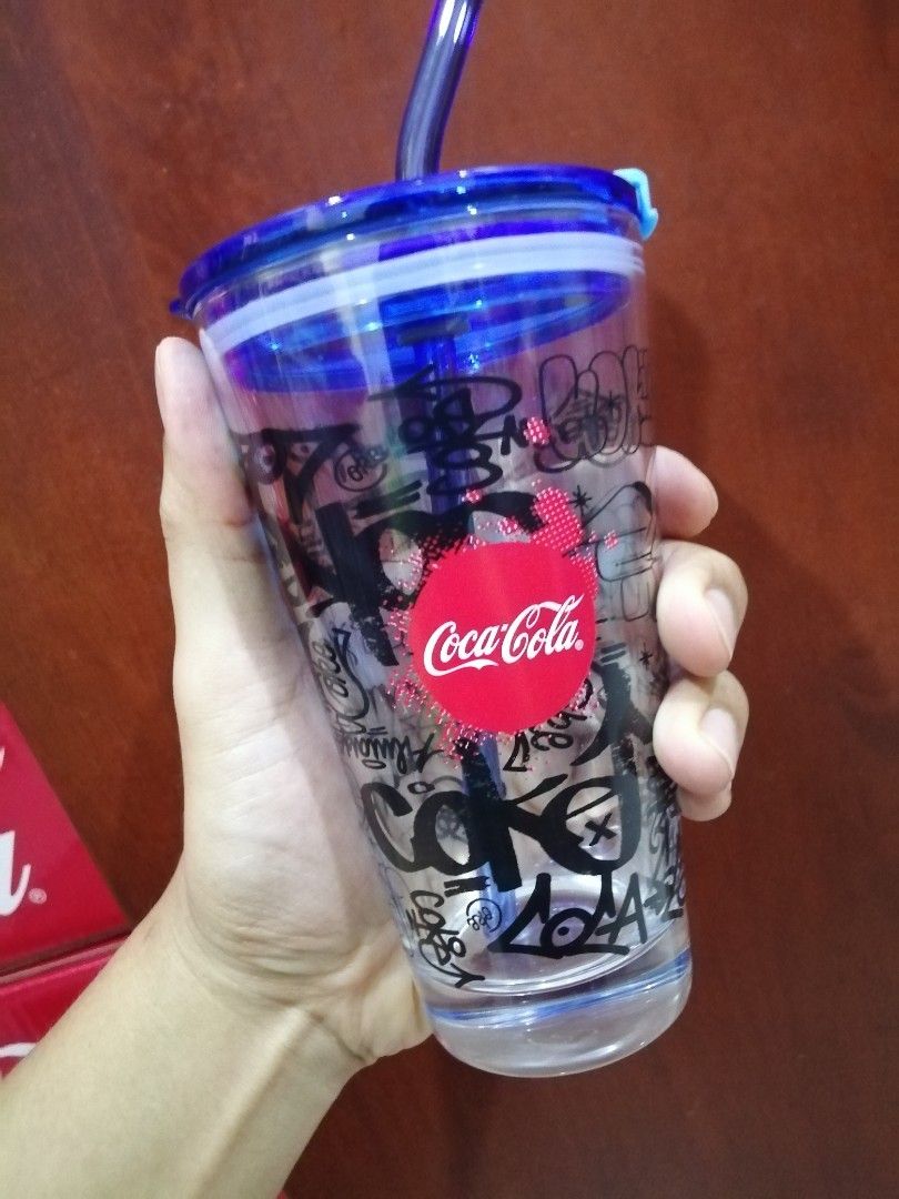 2 In 1 Coca Cola Coke Tumbler Glass Mug Hobbies Toys Collectibles
