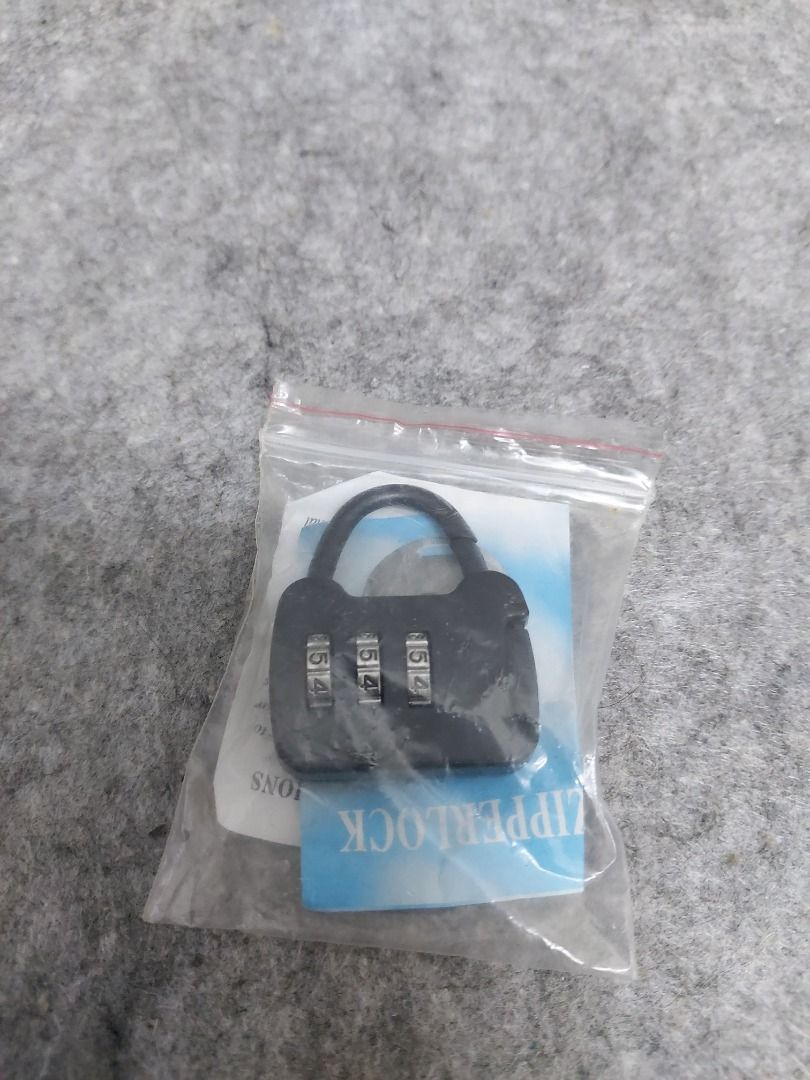 3 Digit Number Combination Travel Padlock, Hobbies & Toys, Travel ...