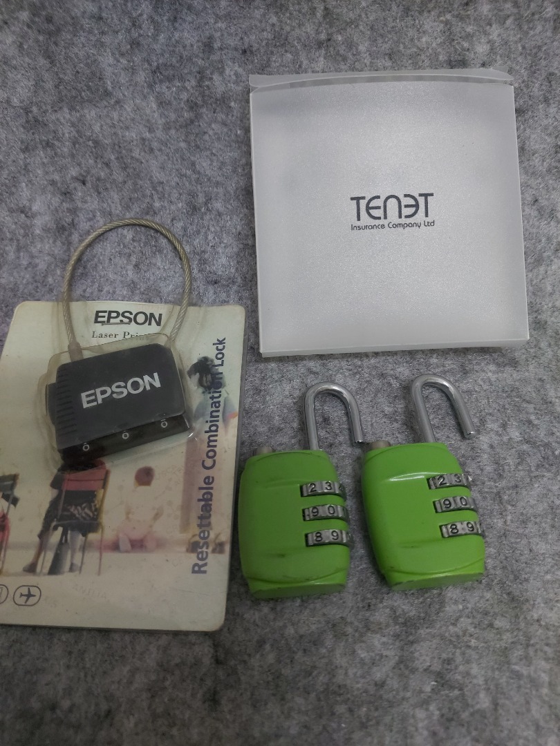 3 Digit Number Combination Travel Padlock, Hobbies & Toys, Travel ...