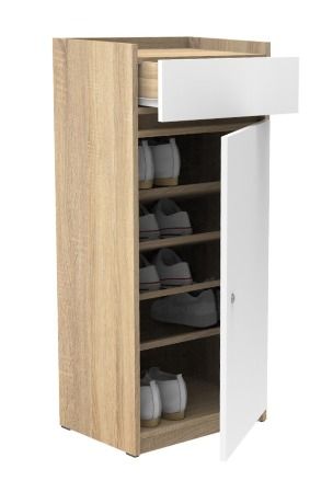 40cm Shoe Cabinet (Narrow Shoe Rack Storage Cabinet), Furniture & Home ...