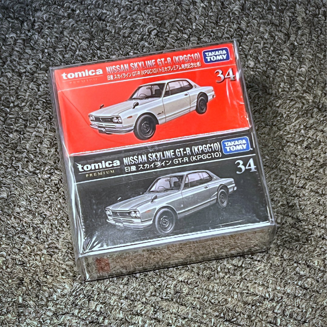 全新 未開封 Tomica Premium 34 Nissan Skyline GT-R (KPGC10) Takara Tomy 普通版 初回特別版 送透明展示膠盒 一套兩架 不散賣, 興趣 ...