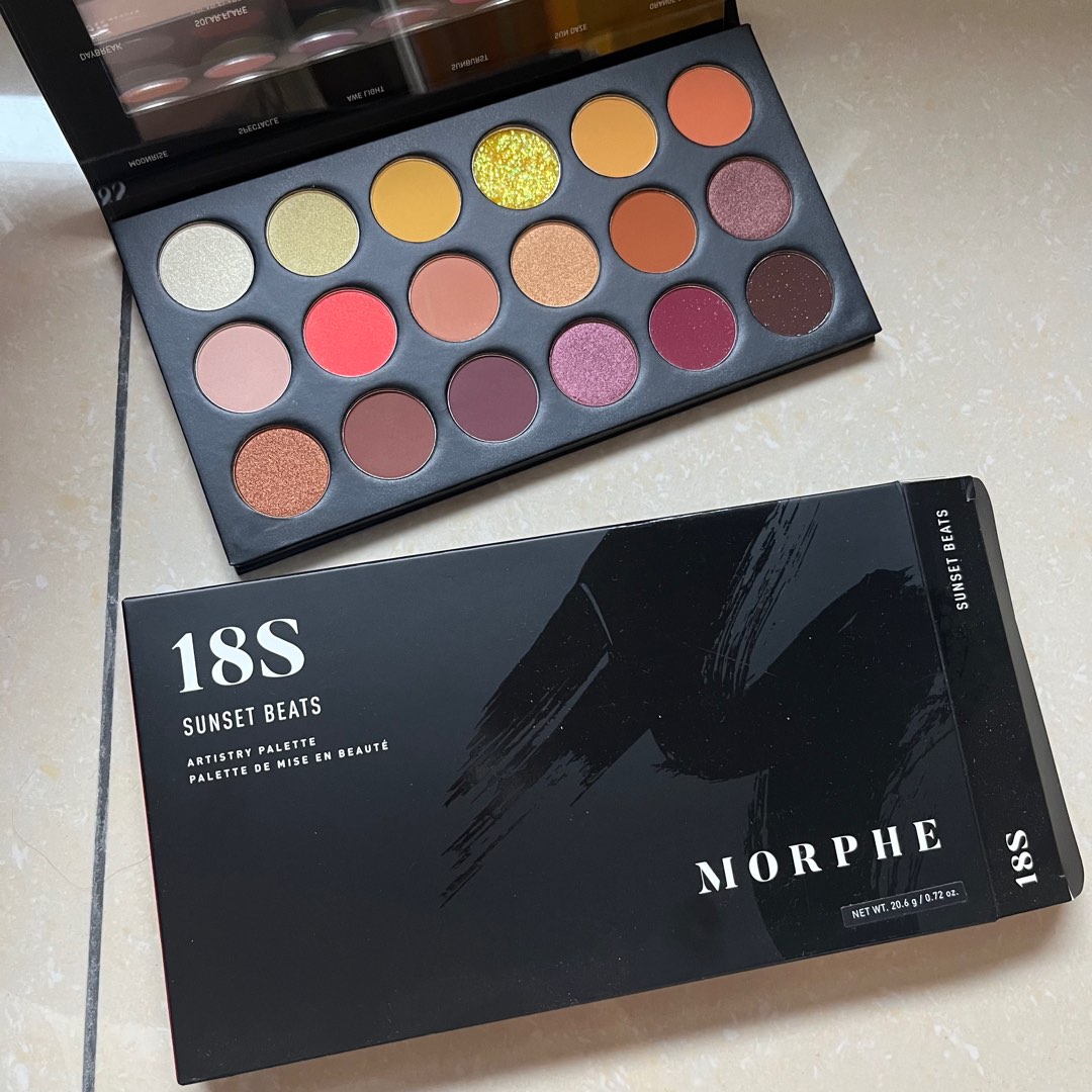全新 morphe 18S 18色眼影盤, 香水、美妝、保養, 臉部彩妝、保養與清潔, 化妝品在旋轉拍賣