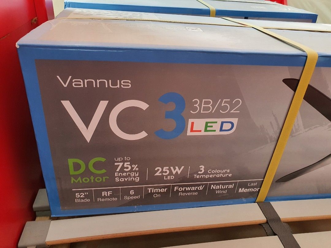 ALPHA Vannus - VC3 LED 3B 52 Inch DC Motor Ceiling Fan with 3 Blades (6 ...