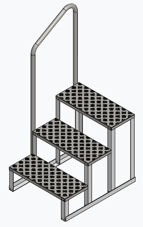 Aluminum Chequered Plate wheelchair slope Ramp made to order, Home ...