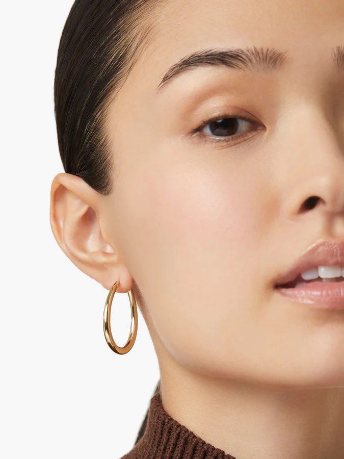 Ana Luisa Cuicado Gold Vermeil Oblong Hoops, Women's Fashion, Jewelry ...