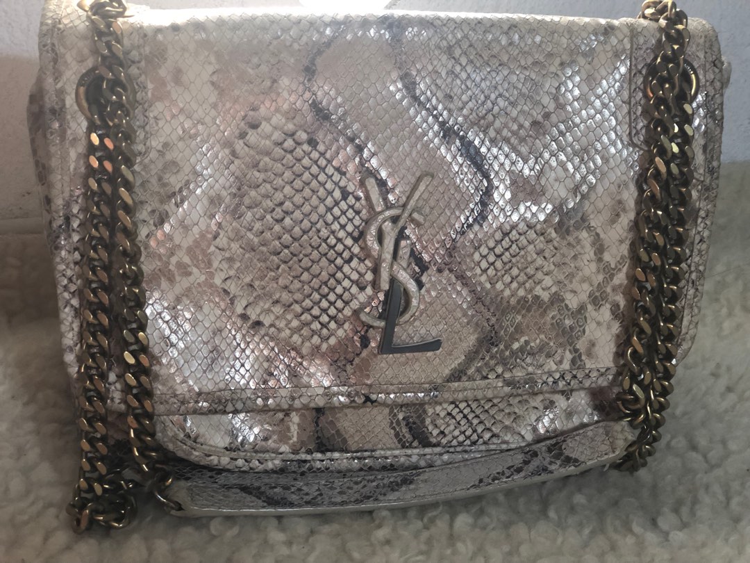 Authentic Saint Laurent Python Niki Small Shoulder Bag on Carousell