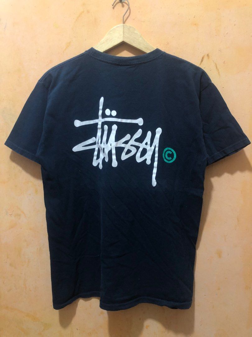 Baju kaos Stussy build up bekas original, Fesyen Pria, Pakaian , Atasan ...