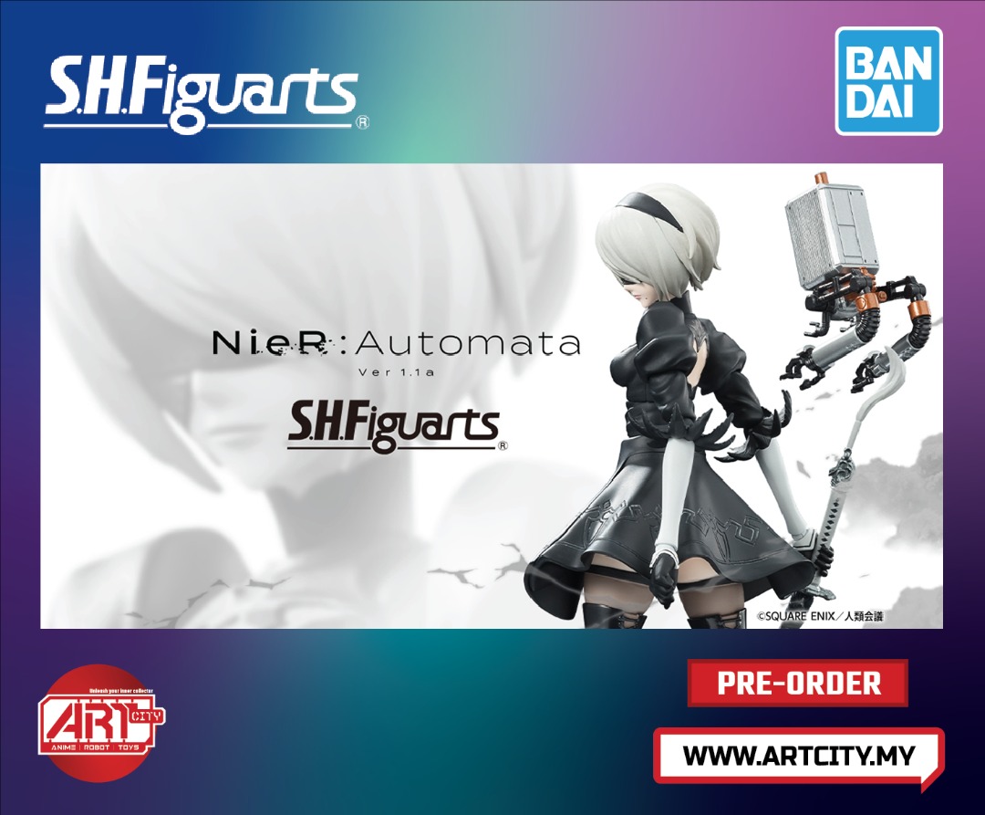 Bandai S.H.Figuarts - SHF 2B - NieR: Automata Ver1.1a, Hobbies & Toys, Toys & Games on Carousell